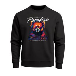 Neverless Sweatshirt 'Dj Red Panda' Herren Gr&ouml;&szlig;e XS schwarz