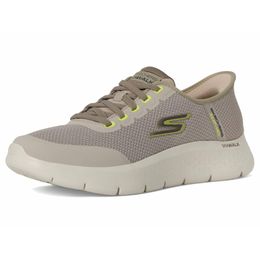 Skechers Schn&uuml;rschuh Herren Gr&ouml;&szlig;e 47 greige / neongr&uuml;n
