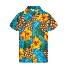 King Kameha Shirt 'Pineapple Hibiscus' Herren Gr&ouml;&szlig;e XL t&uuml;rkis