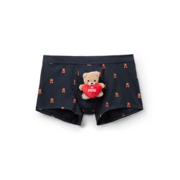 Iuman Intimissimi Uomo Boxer 'Be Mine Valentine' Herren Gr&ouml;&szlig;e XL blau / marine / kastanienbraun / rot