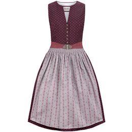 Stockerpoint Dirndl Heidi Damen Gr&ouml;&szlig;e 36 hellgrau / bordeaux / merlot