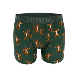 Greenbomb Boxershorts 'Animal Tiger' Herren Gr&ouml;&szlig;e XXL dunkelgr&uuml;n / orange / schwarz / wei&szlig;