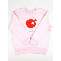Meladi Sweatshirt 'Roter Vogel' M&auml;dchen Gr&ouml;&szlig;e 122/128 hellpink