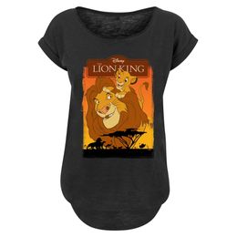 F4NT4STIC T-Shirt 'Disney K&ouml;nig der L&ouml;wen Simba und Mufasa' Damen Gr&ouml;&szlig;e 5XL braun / orange / schwarz