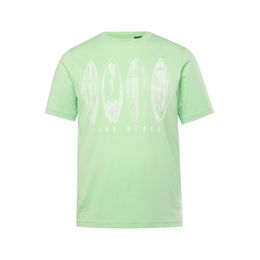 Men Plus T-Shirt Herren Gr&ouml;&szlig;e XL mint / wei&szlig;