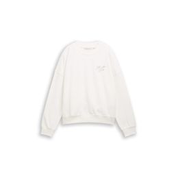 Tom Tailor Denim Sweatshirt Damen Gr&ouml;&szlig;e S silber / offwhite