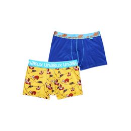 Unabux Boxershorts Herren Gr&ouml;&szlig;e L kobaltblau / gelb / mischfarben