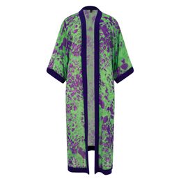 Yoek Kimono Damen Gr&ouml;&szlig;e XXL/XXXL gr&uuml;n / lilameliert
