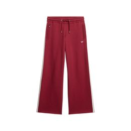 Superdry & Co Hose 'Essential' Damen Gr&ouml;&szlig;e 42 burgunder / wei&szlig;