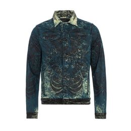 Cipo & Baxx Cipo & Baxx Jeansjacke Herren Gr&ouml;&szlig;e L dunkelblau / braun / gr&uuml;n