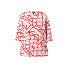 Ulla Popken Shirt Damen Gr&ouml;&szlig;e 7XL/8XL beige / rot / wei&szlig;