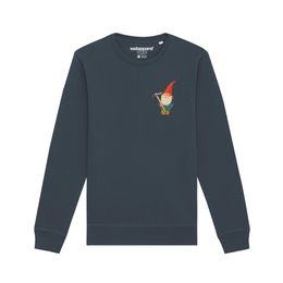 Watapparel Sweatshirt ' Gartenzwerg ' Herren Gr&ouml;&szlig;e XS anthrazit / mischfarben