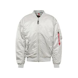 Alpha Industries Jacke 'MA-1 CS' Herren Gr&ouml;&szlig;e XXXL hellgrau / rot