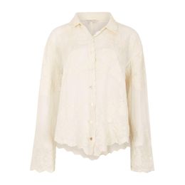 Apricot Floral Embroidered Cotton Shirt ' ' Damen Gr&ouml;&szlig;e S/M stone