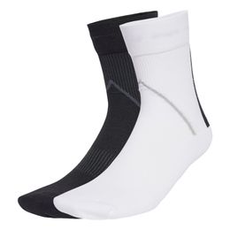 adidas originals Socken 'Techy Crew 2 Pairs' Damen Gr&ouml;&szlig;e 46/48 grau / schwarz / wei&szlig;