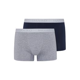 Hanro Boxershorts 'Essentials' Herren Gr&ouml;&szlig;e L dunkelblau / graumeliert