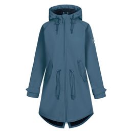 Derbe Softshelljacke 'Island Friese' Damen Gr&ouml;&szlig;e M blau