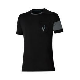 Mizuno Sportshirt Herren Gr&ouml;&szlig;e S basaltgrau / schwarz