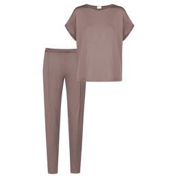 Mey Pyjama 'Pure Chic' Damen Gr&ouml;&szlig;e L braun Winterkleid