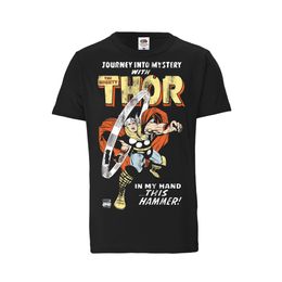 logoshirt T-Shirt 'Marvel Comics - Thor, Journey' Damen Gr&ouml;&szlig;e XXL mischfarben / schwarz