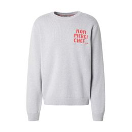 Iriedaily Pullover 'Non Merci Chef' Herren Gr&ouml;&szlig;e XS grau / orangerot