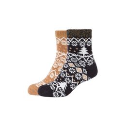 Camano Socken Damen Gr&ouml;&szlig;e 39/42 braun / schwarz / wei&szlig;