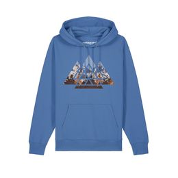 Watapparel Sweatshirt ' Geometric Landscape ' Herren Gr&ouml;&szlig;e L blau / mischfarben