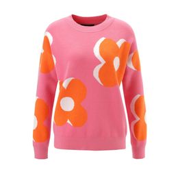 Aniston Selected Pullover Damen Gr&ouml;&szlig;e XXXL orange / pink / wei&szlig;