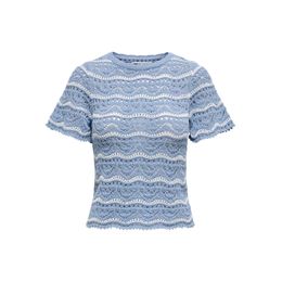 Only Pullover 'ONLAnna Sofia' Damen Gr&ouml;&szlig;e XS hellblau / wei&szlig;