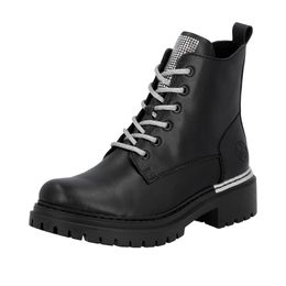 Rieker Stiefeletten Damen Gr&ouml;&szlig;e 40 schwarz / silber Winterschuhe