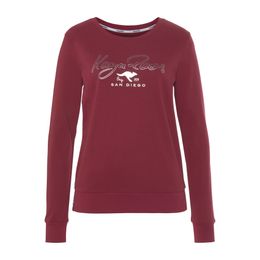 Kangaroos Sweatshirt Damen Gr&ouml;&szlig;e L dunkelrot / silber