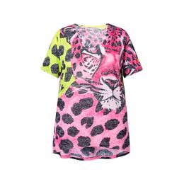Angel of Style Shirt Damen Gr&ouml;&szlig;e XL/XXL limone / pink / schwarz