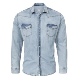 Rock Creek Hemd Herren Gr&ouml;&szlig;e 4XL blue denim / hellblau