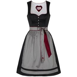 Spieth & Wensky Spieth & Wensky Dirndl 'FC Bayern Bitz' Damen Gr&ouml;&szlig;e 34 grau / anthrazit / dunkelrot