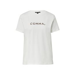 comma, COMMA Shirt Damen Gr&ouml;&szlig;e XXS beige / braun / wei&szlig;