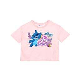 Disney Lilo & Stitch Shirt 'Disney Stitch T-Shirt Crop Top' M&auml;dchen Gr&ouml;&szlig;e 164 rosa