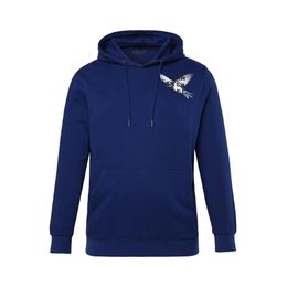 Men Plus Hoodie Herren Gr&ouml;&szlig;e L nachtblau / wei&szlig;