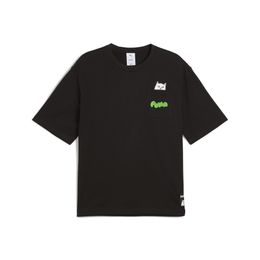 Puma T-Shirt 'Puma x Ripndip' Herren Gr&ouml;&szlig;e L grasgr&uuml;n / rosa / schwarz / wei&szlig;