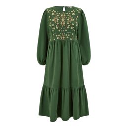 YUMI Kleid Damen Gr&ouml;&szlig;e 44 gr&uuml;n / mischfarben Winterkleid