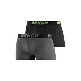 Bench Boxershorts Herren Gr&ouml;&szlig;e S basaltgrau / kiwi / schwarz