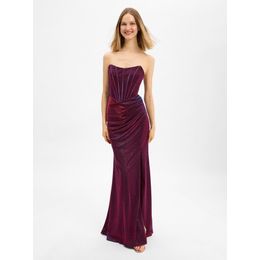 UNIQUE Abendkleid Damen Gr&ouml;&szlig;e 34 bordeaux Winterkleid