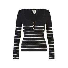 YUMI Pullover Damen Gr&ouml;&szlig;e L schwarz / wei&szlig;