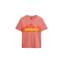 Superdry & Co T-Shirt Damen Gr&ouml;&szlig;e XL gelb / orangerot / rotmeliert