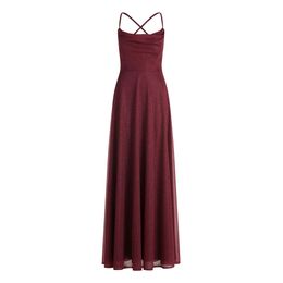Vera Mont Abendkleid mit Wasserfallausschnitt Damen Gr&ouml;&szlig;e 32 rot Winterkleid