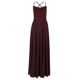 Vera Mont Abendkleid mit Wasserfallausschnitt Damen Gr&ouml;&szlig;e 38 bordeaux Winterkleid