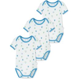 Schiesser Body ' Baby Love Natural ' Jungen Gr&ouml;&szlig;e 80 blau / wei&szlig;