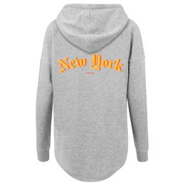 F4NT4STIC Sweatshirt 'New York Orange' Damen Gr&ouml;&szlig;e S grau / orange