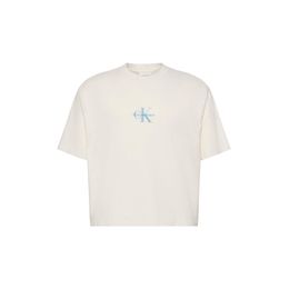 Calvin Klein Jeans T-Shirt Herren Gr&ouml;&szlig;e XXL hellbeige / royalblau