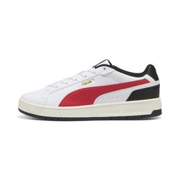 Puma Sneaker 'Court' Herren Gr&ouml;&szlig;e 42.5 gold / dunkelrot / schwarz / wei&szlig;