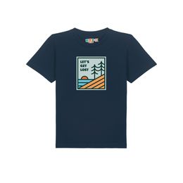 Watabout.kids T-Shirt 'Let's Get Lost' Jungen Gr&ouml;&szlig;e 122/128 navy / hellblau / dunkelgr&uuml;n / orange